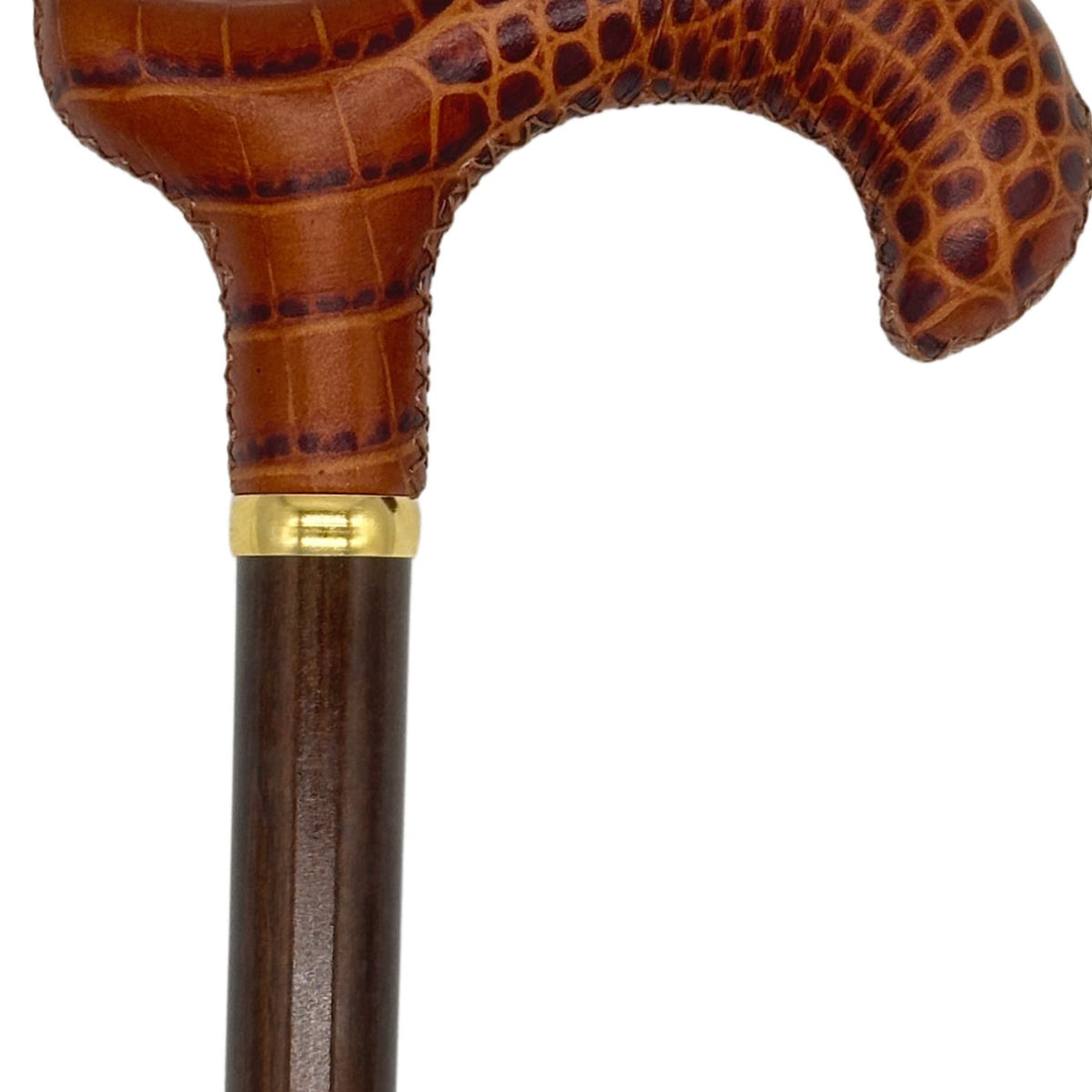 Classy Cane with Coconut Cognac Derby Handle in Italian Leather ...