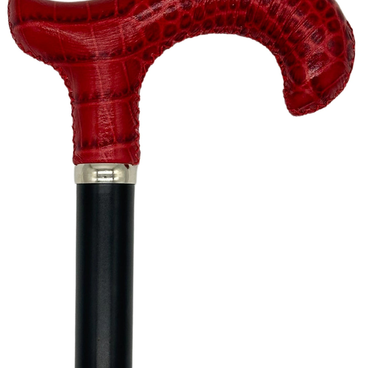 Classy Cane with Coconut Red Derby Handle in Italian Leather – Classy ...