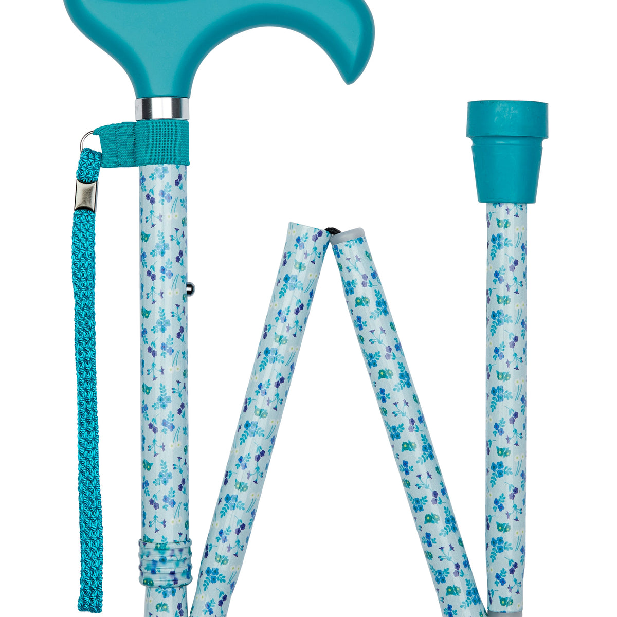 Folding Pattern Folding Cane in Turquoise – Classy Walking Canes