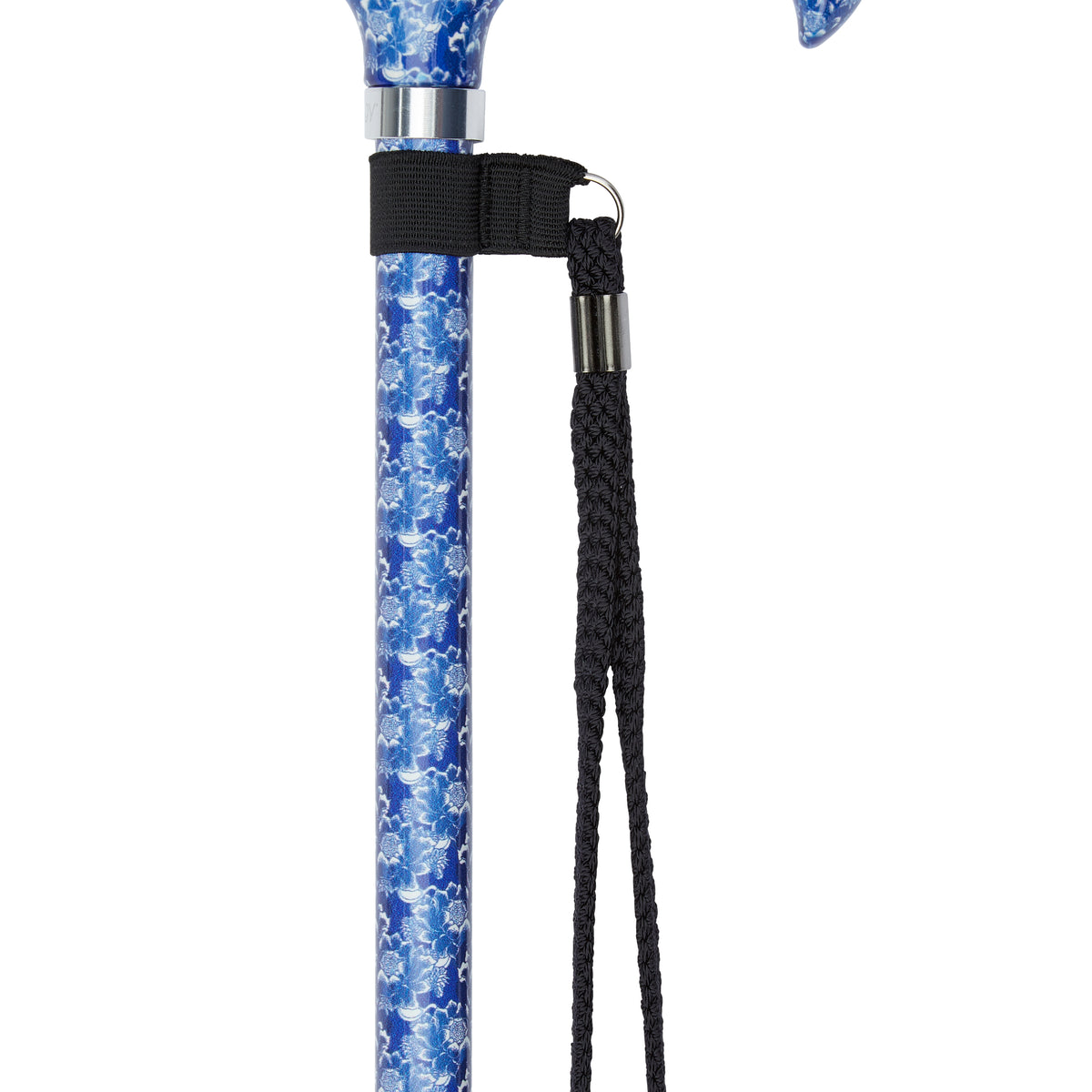 Ladies Adjustable Blue Floral Design – Classy Walking Canes