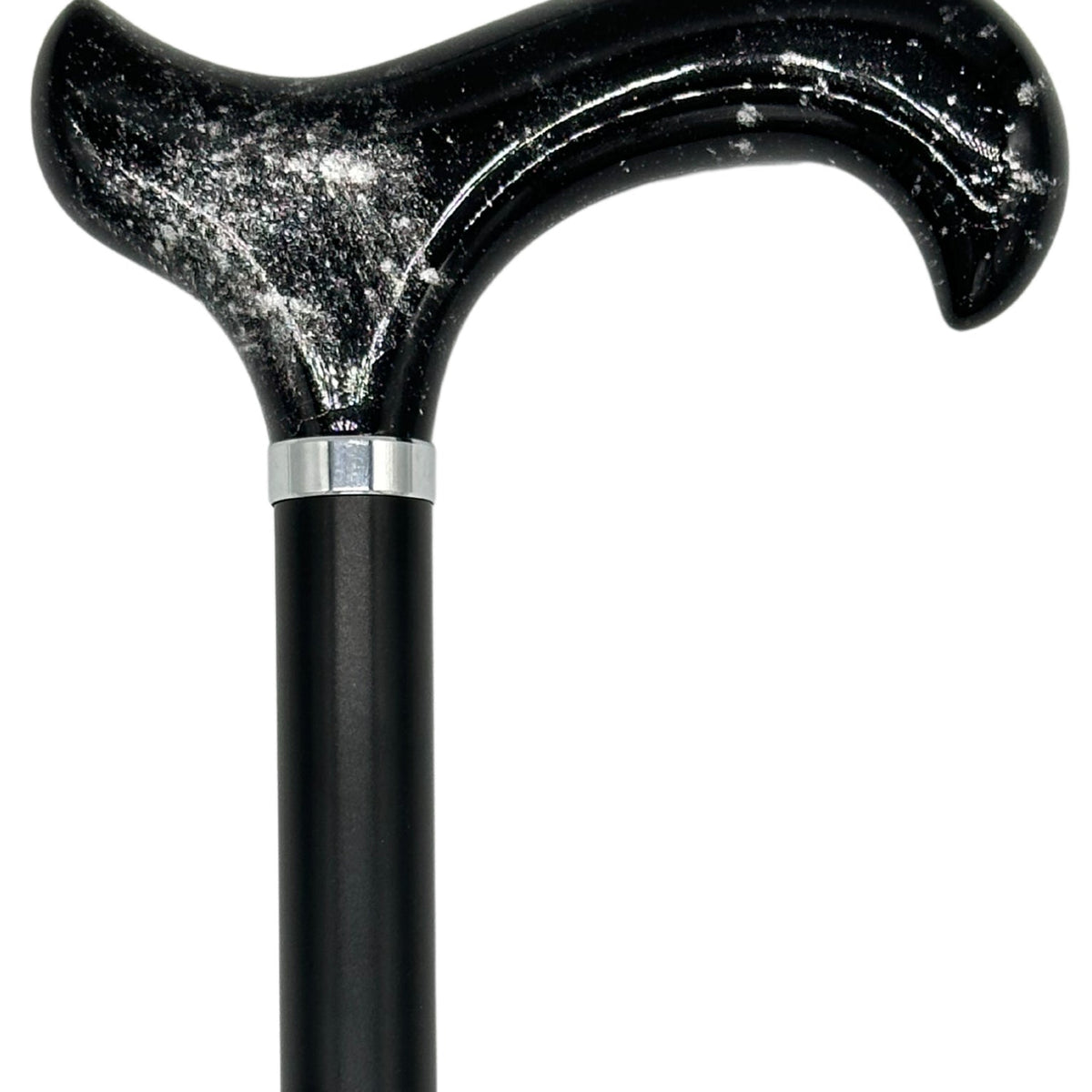 Tall Adjustable Classy Cane in Black-Silver 31" to 38" – Classy Walking ...