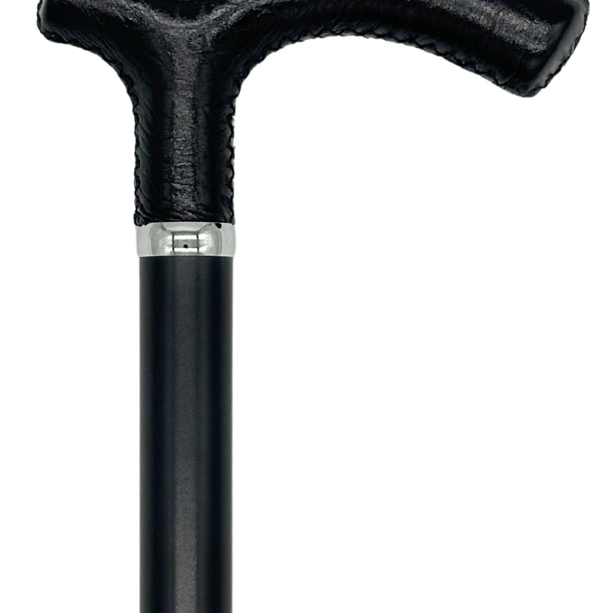 Tall Adjustable Classy Cane with Black Italian Leather 31" to 38 ...