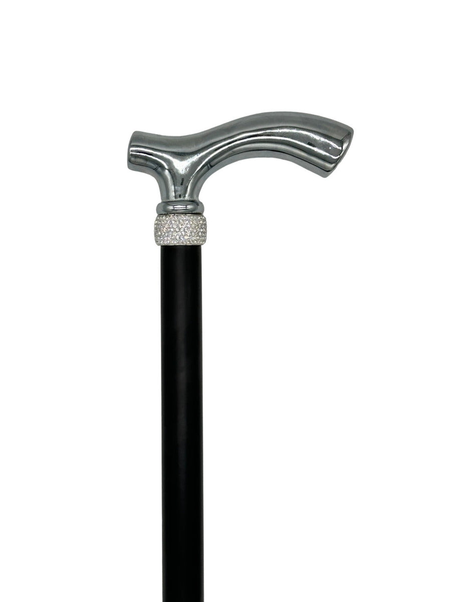 Classy Canes Chrome Plated Fritz Handle with Fashionable Collar ...