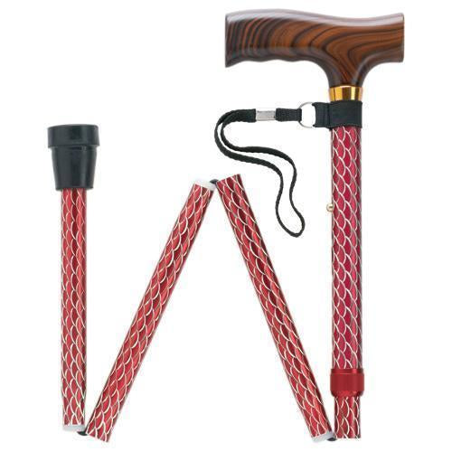 Designer Folding Cane in Rose – Classy Walking Canes